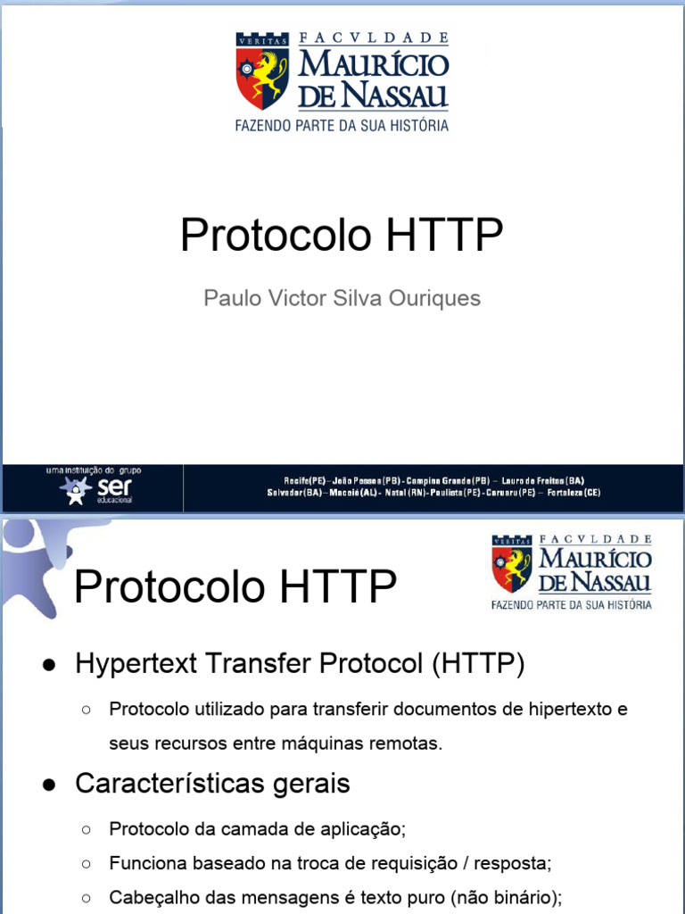 Aula3 - (Protocolo HTTP) | PDF | Identificador de Recurso Uniforme (URL) | Desenvolvimento Web