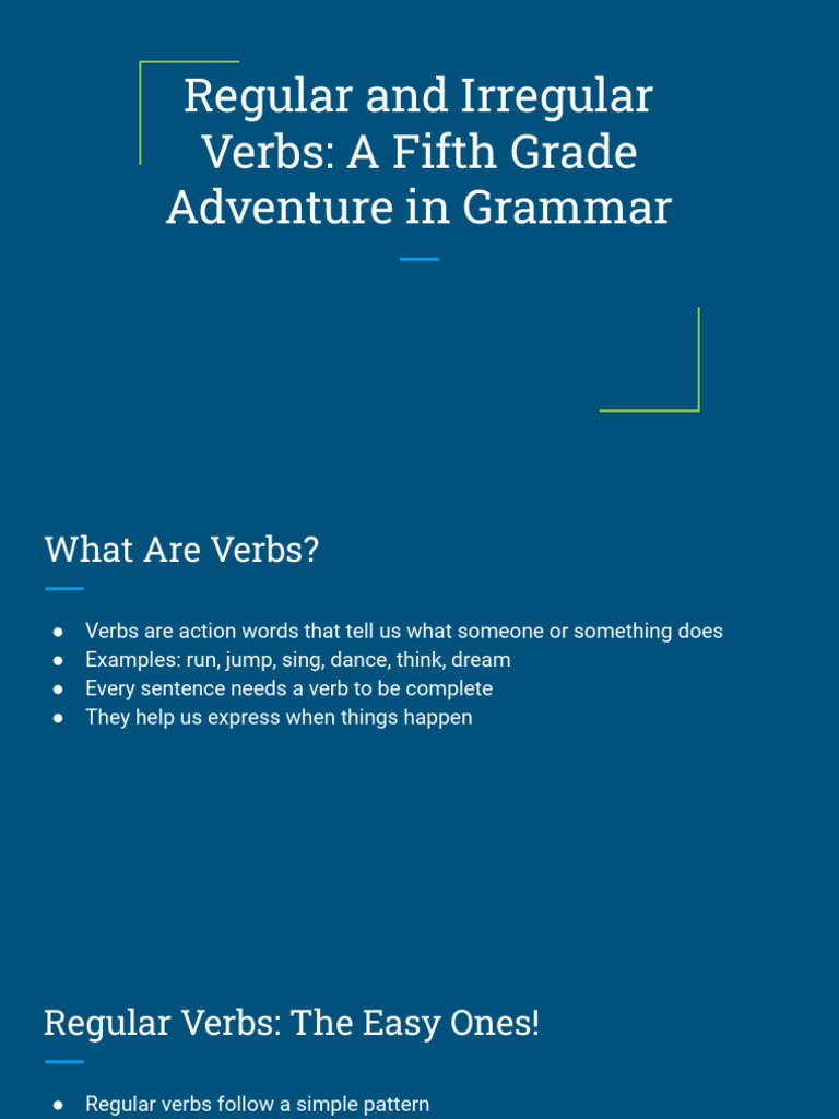 Understanding Regular and Irregular Verbs | PDF | Verb | Grammatical Tense