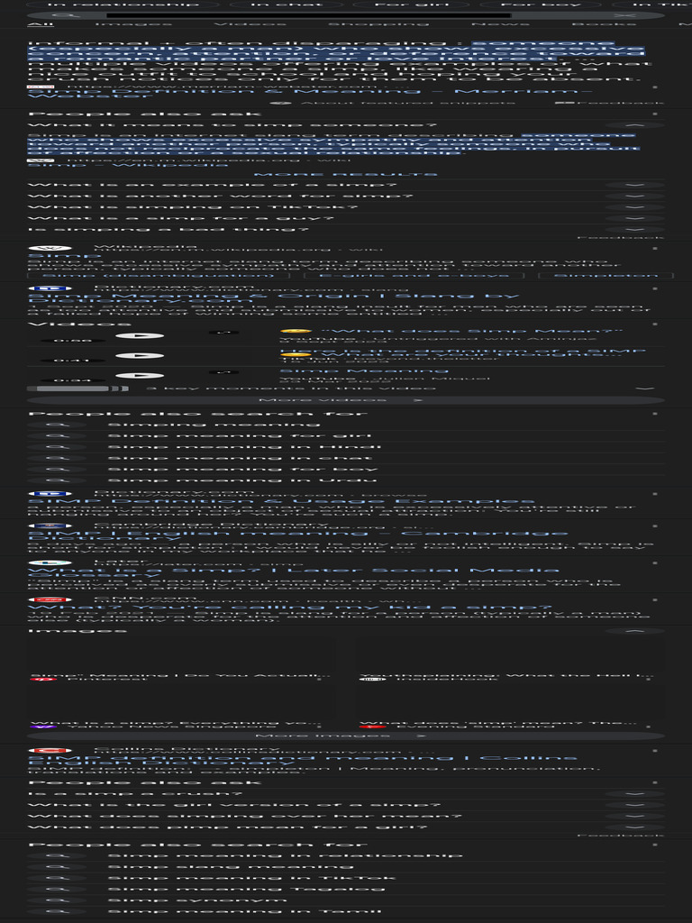 simp meaning - Google Search | PDF | Lexicology | Human Communication