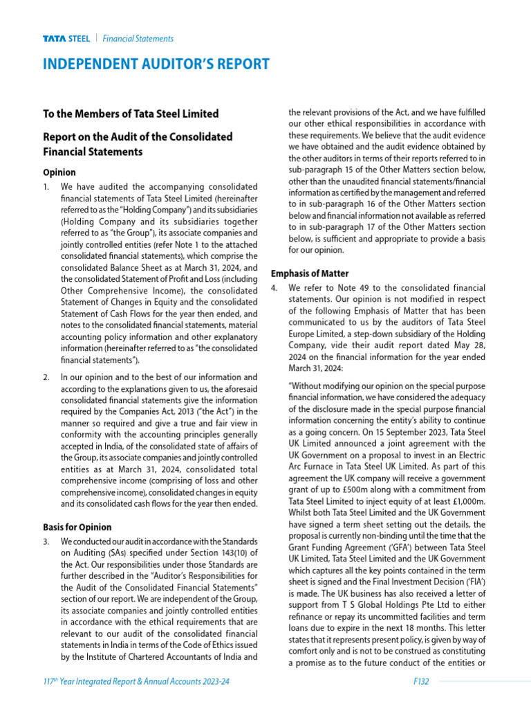 Consolidated Financial Statements | PDF | Financial Statement | Going ...