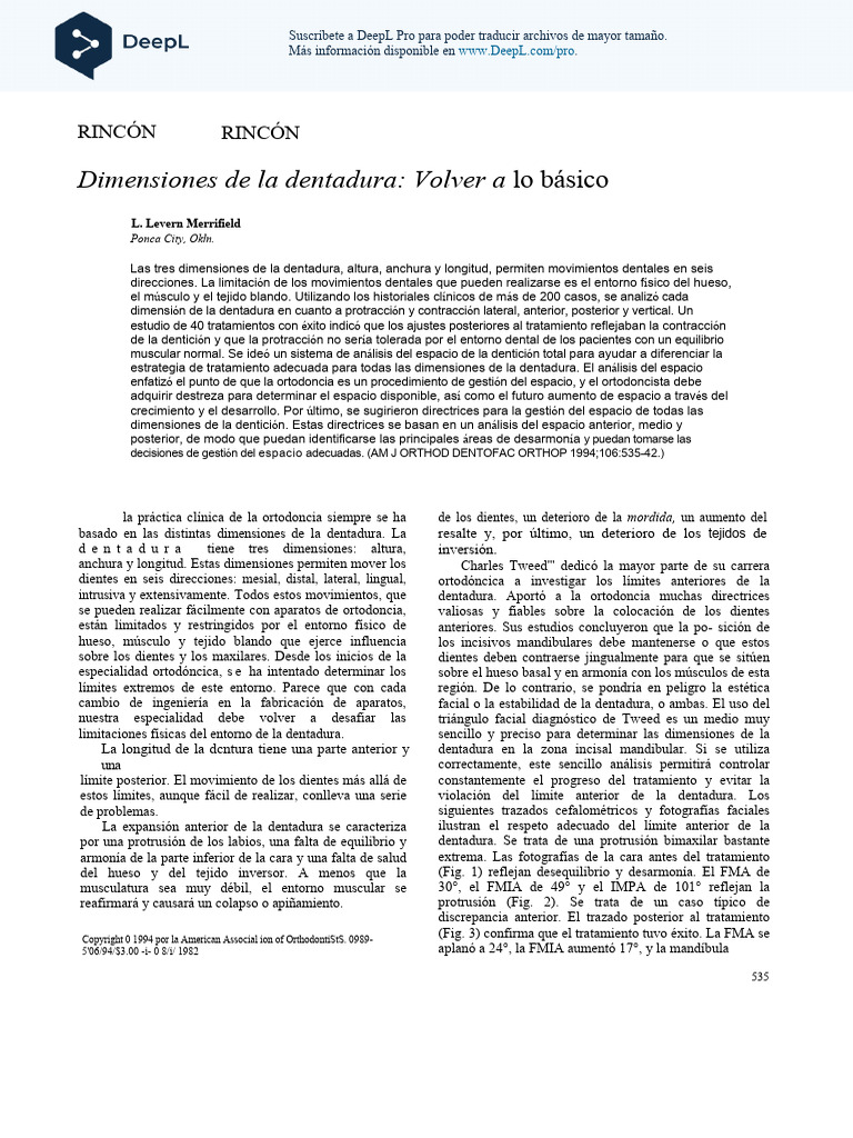 Dimensions of The Denture Back To Basics Es | PDF | Ortodoncia | Diente