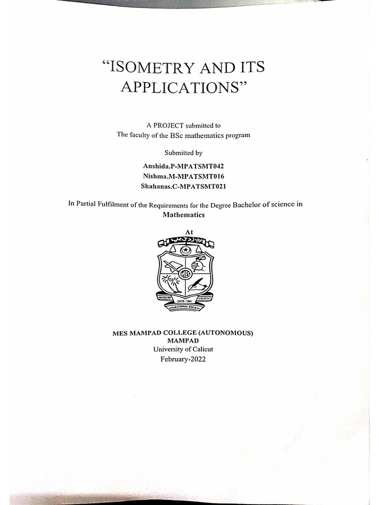 Maths Project UG | PDF