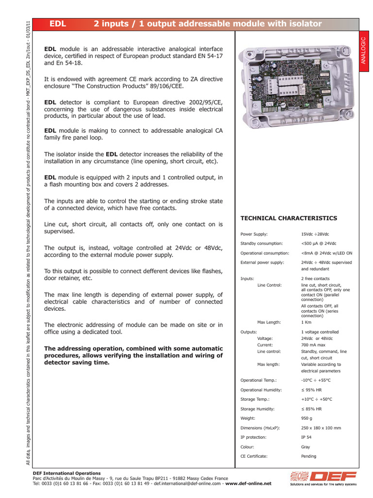 Datasheet - EDL | PDF | Manufactured Goods | Electronic Engineering