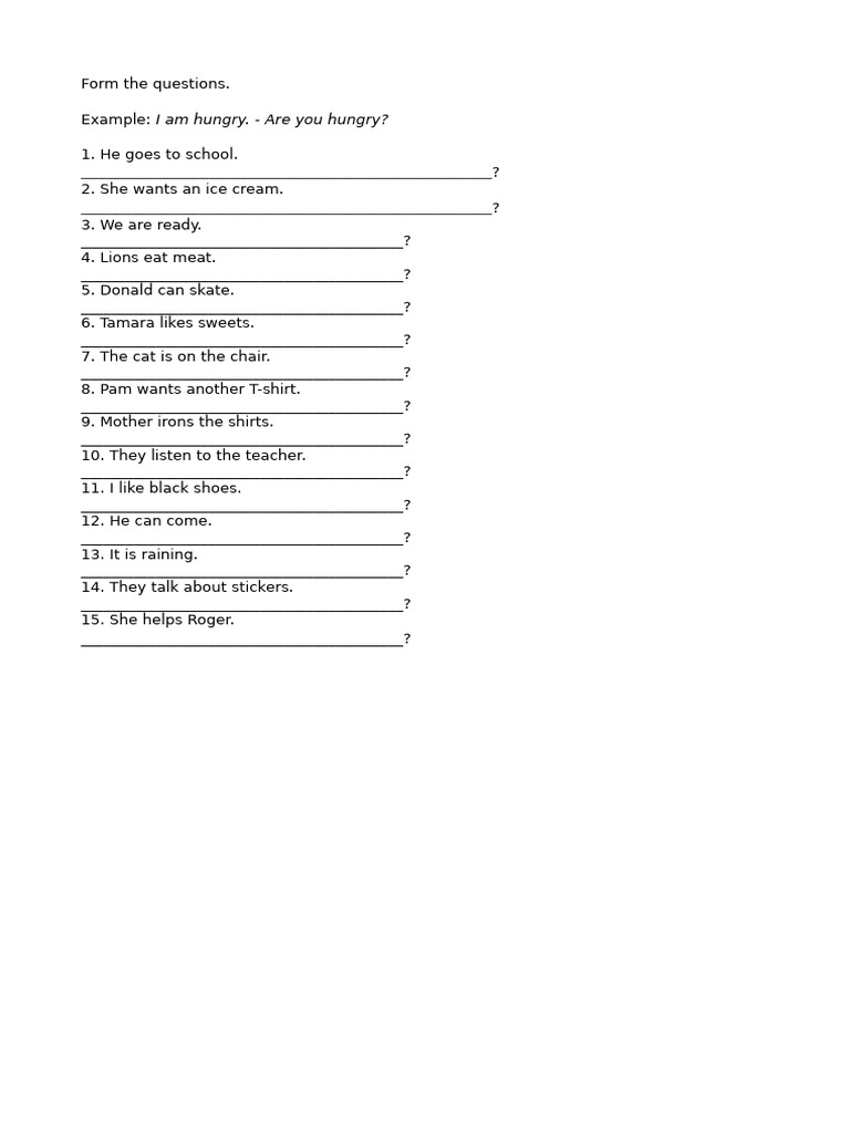 Present Simple Questions | PDF