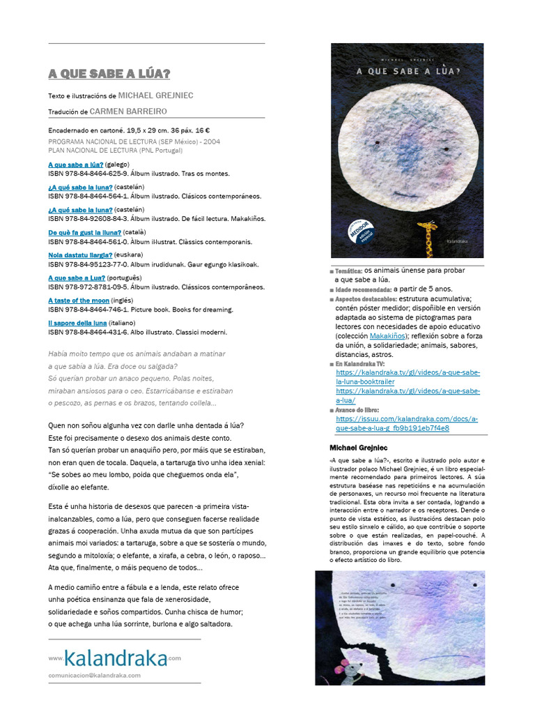 A Que Sabe A Lua G - 5 | PDF