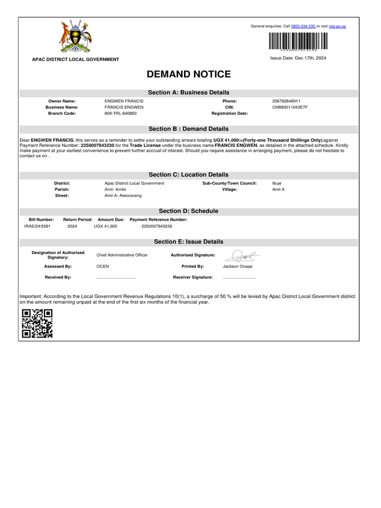 Demand Notice | PDF | Payments