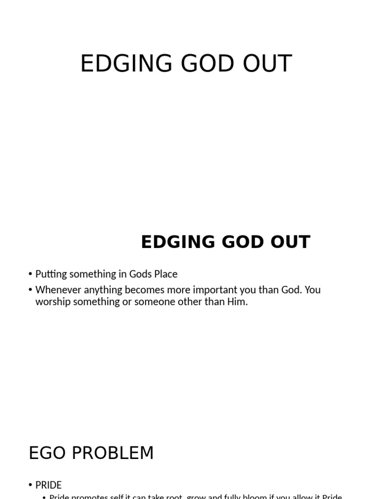 Edging God Out | PDF