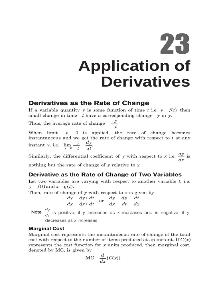 Derivatives: Rates of Change Explained | PDF | Derivative | Tangent