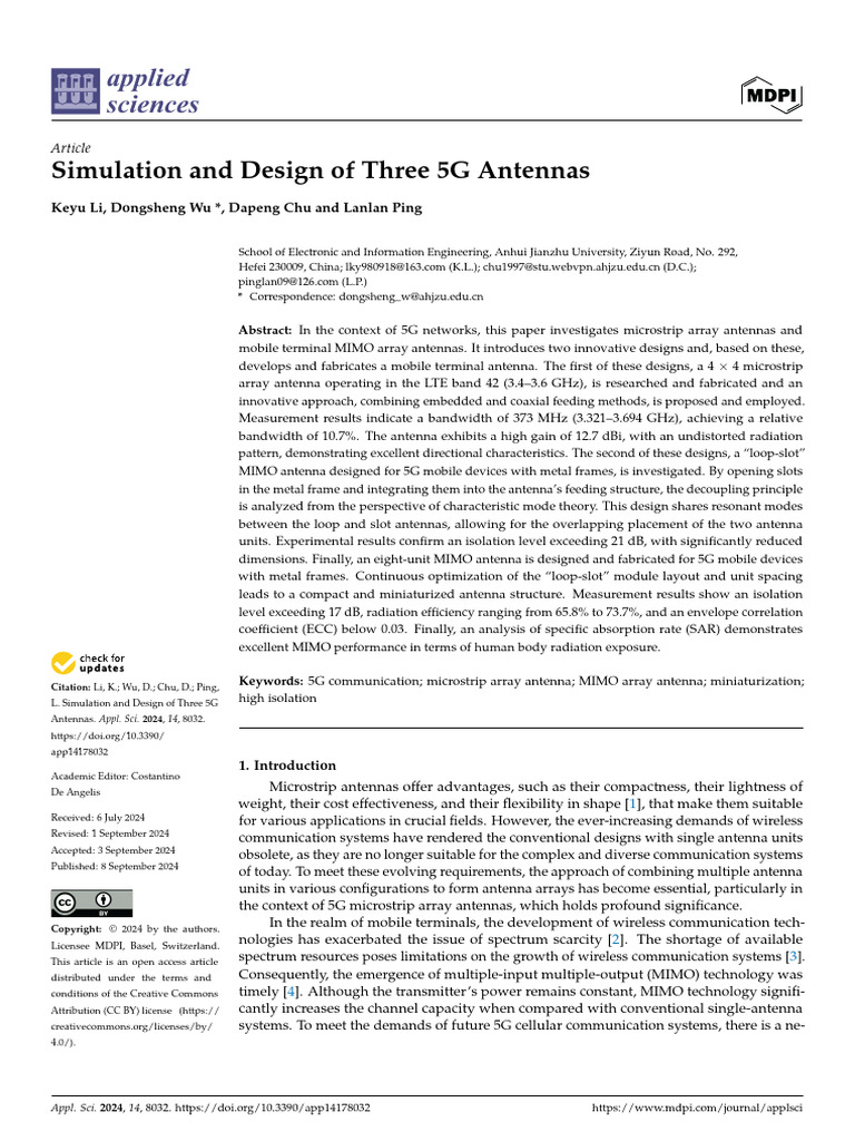 Simulation_and_Design_of_Three_5G_Antennas | PDF | Antenna (Radio) | Mimo