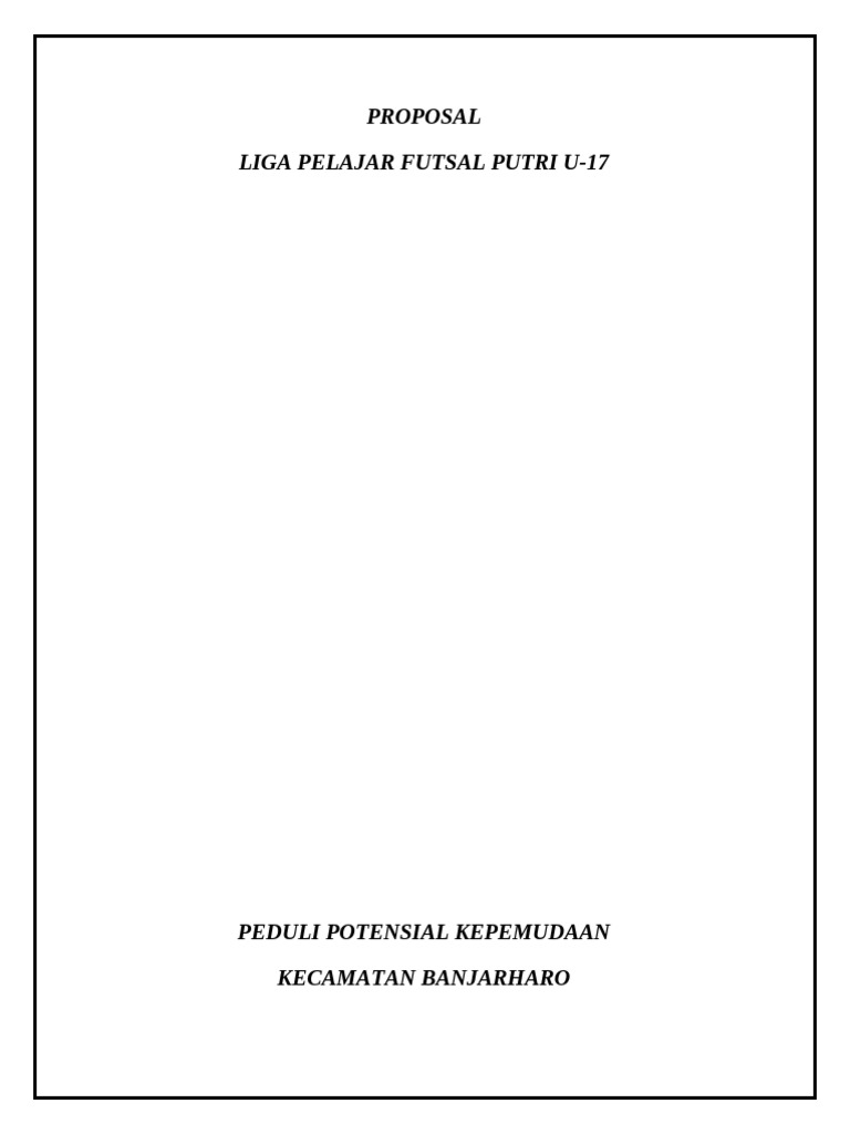 PROPOSAL Futsal | PDF