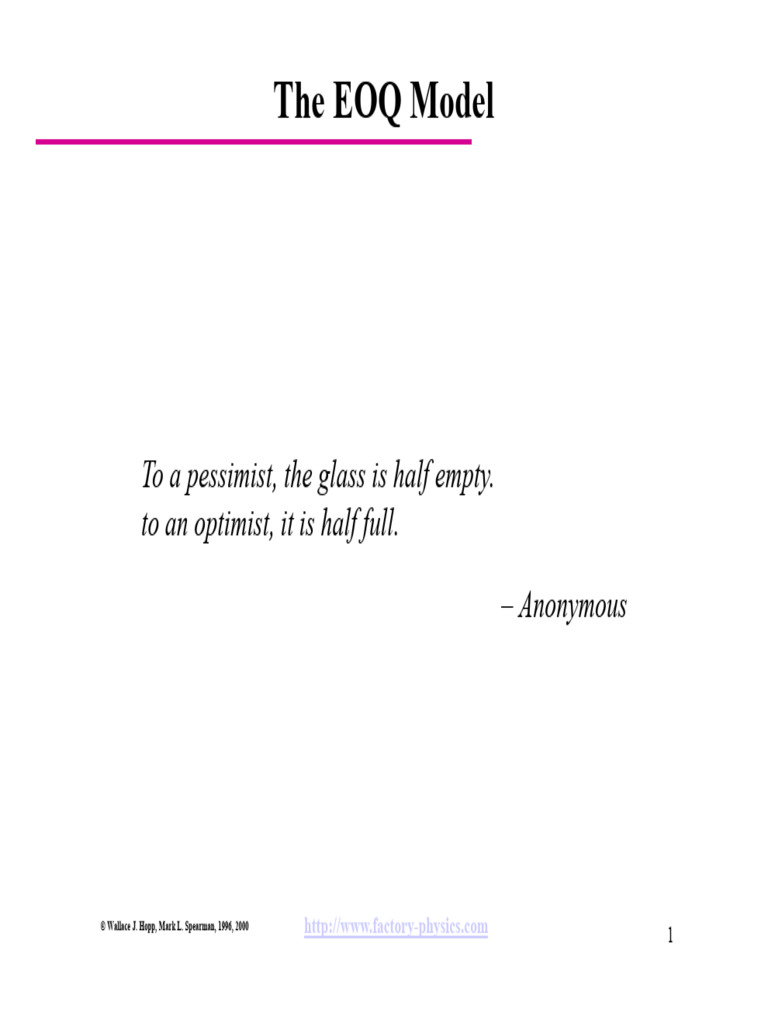 Factory Physics Chapter 02 | PDF