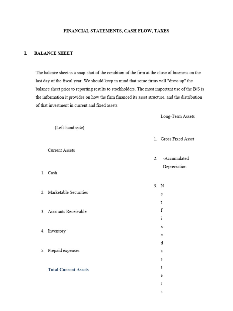 FM Notes- Financial Statements | PDF | Expense | Cash Flow Statement