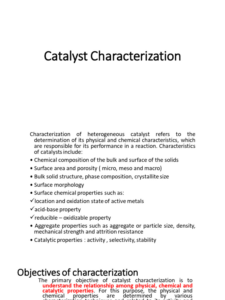 Lec3 - Catalysts Characterization | PDF | Adsorption | Materials