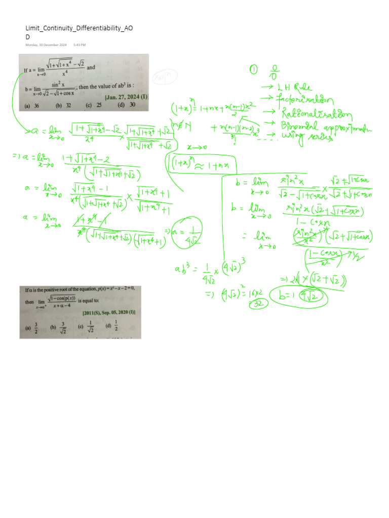 Limit Continuity | PDF