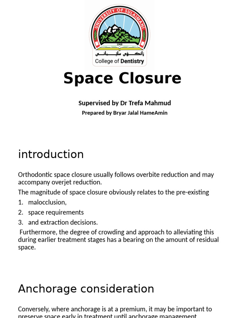 Space Closure | PDF