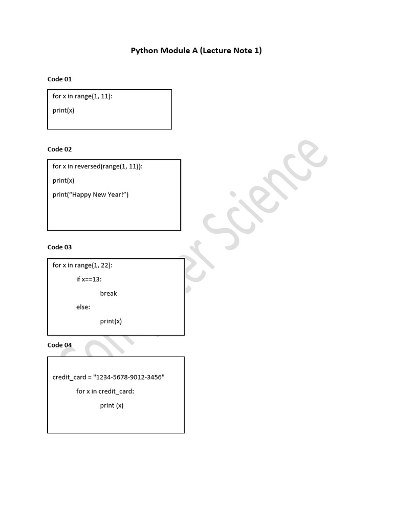 Python Module A (Lec 1) | PDF