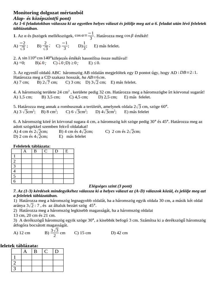 Mértan 9 Monitoring | PDF