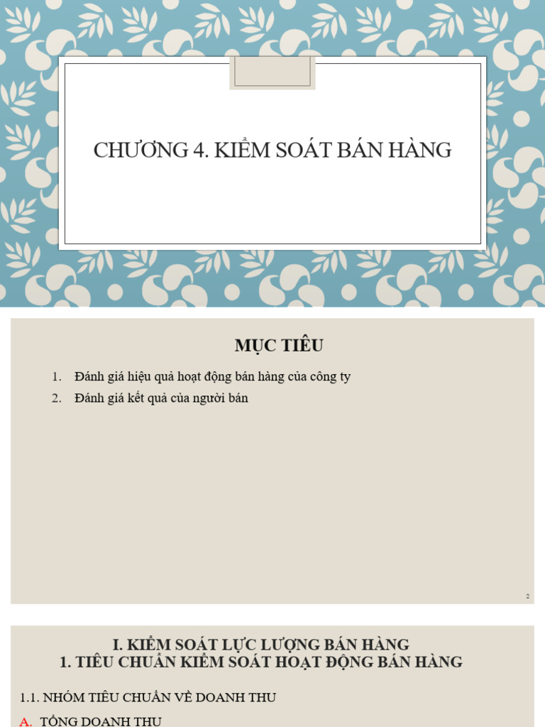 CHƯƠNG 4. ĐÁNH GIÁ L C LƯ NG BÁN HÀNG (v2) | PDF