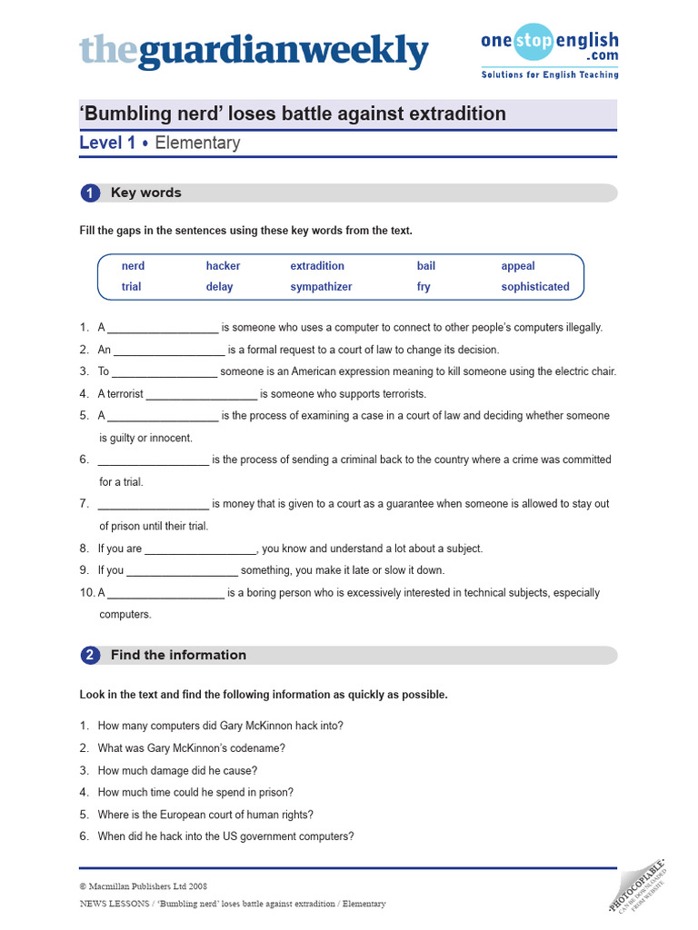 100 Hacker - Elementary | PDF | Security Hacker | Criminal Law