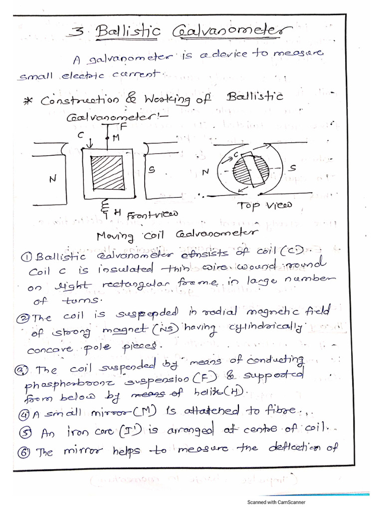 Chapter 3 Ballistic Galvanometer | PDF