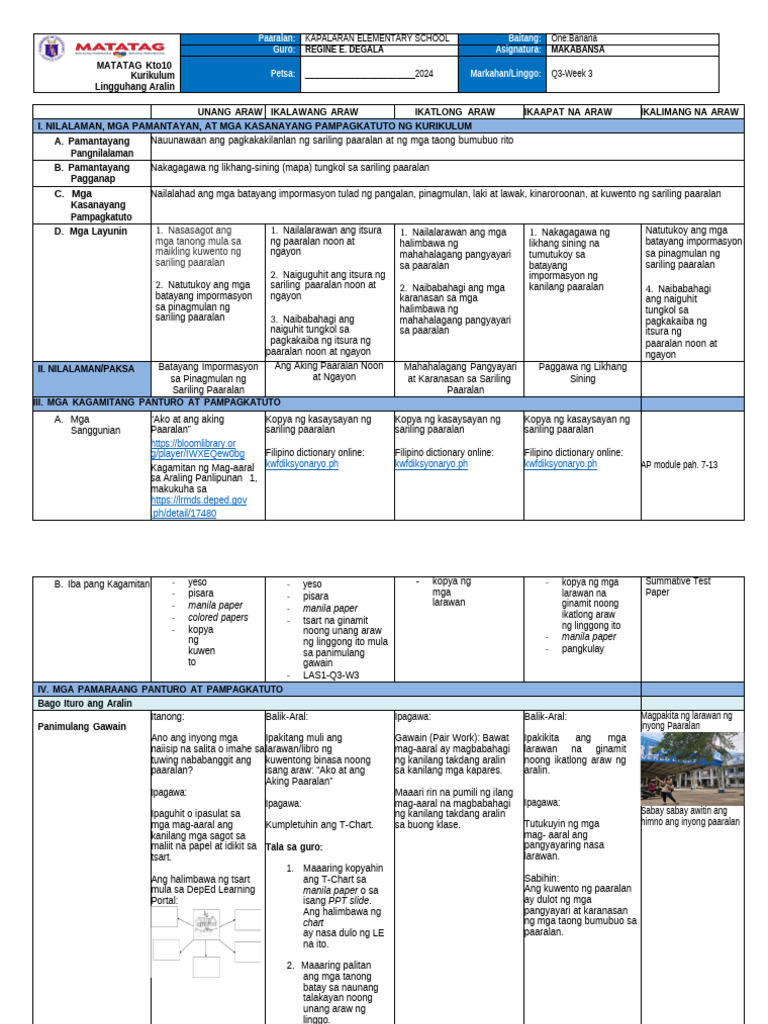Week 3-Q3 - Makabansa | PDF