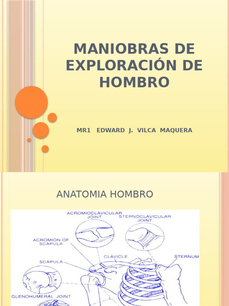 Maniobras Hombro | PDF | Hombro | Codo