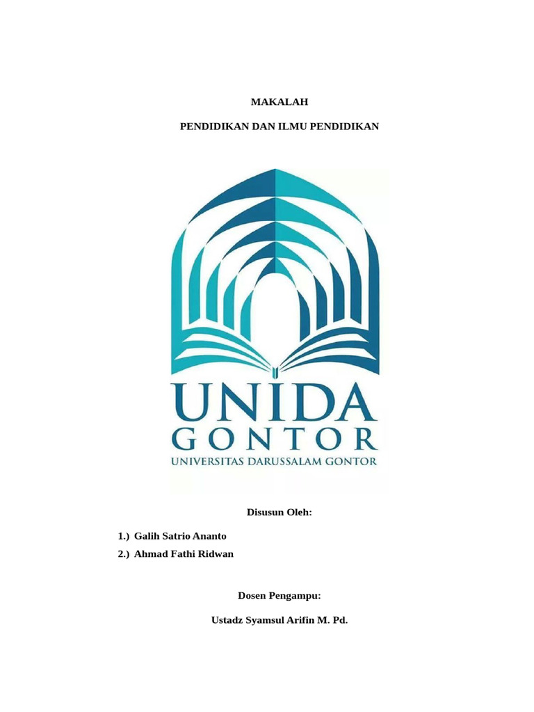 Pendidikan Dan Ilmu Pendidikan | PDF