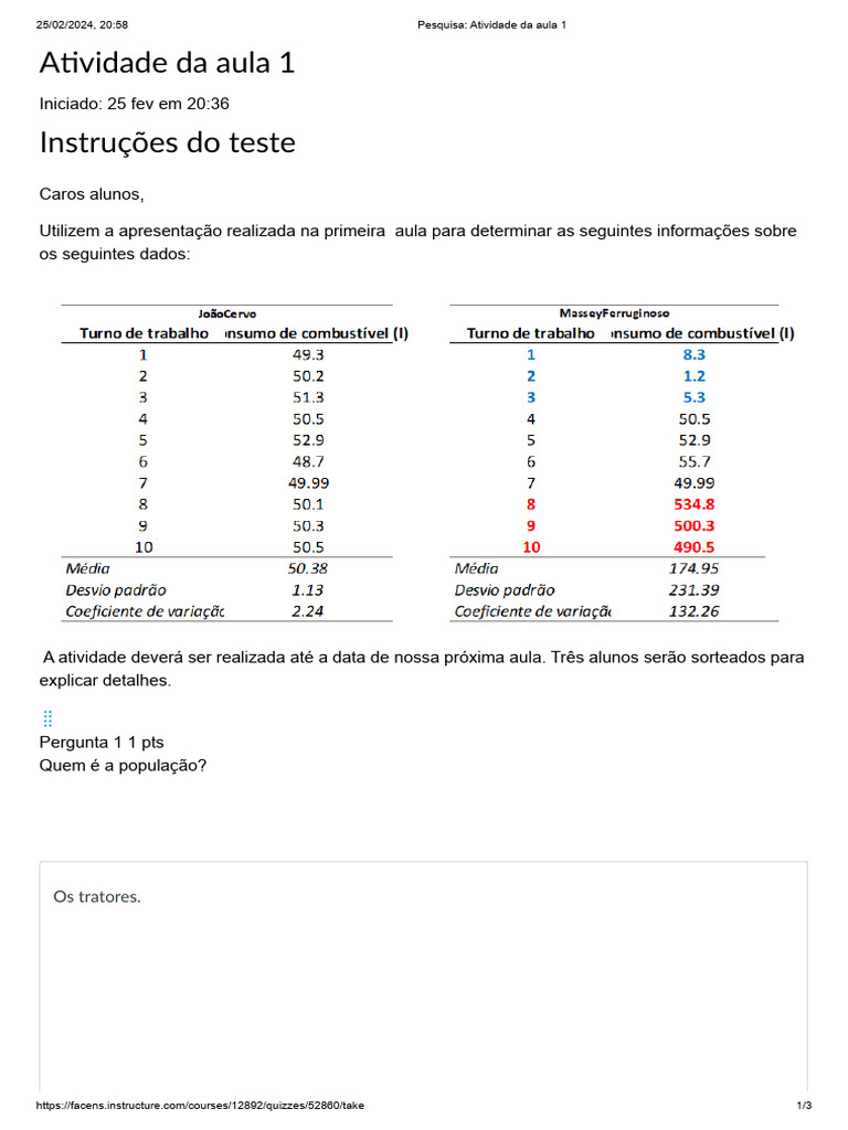 Pesquisa - Atividade Da Aula 1 | PDF
