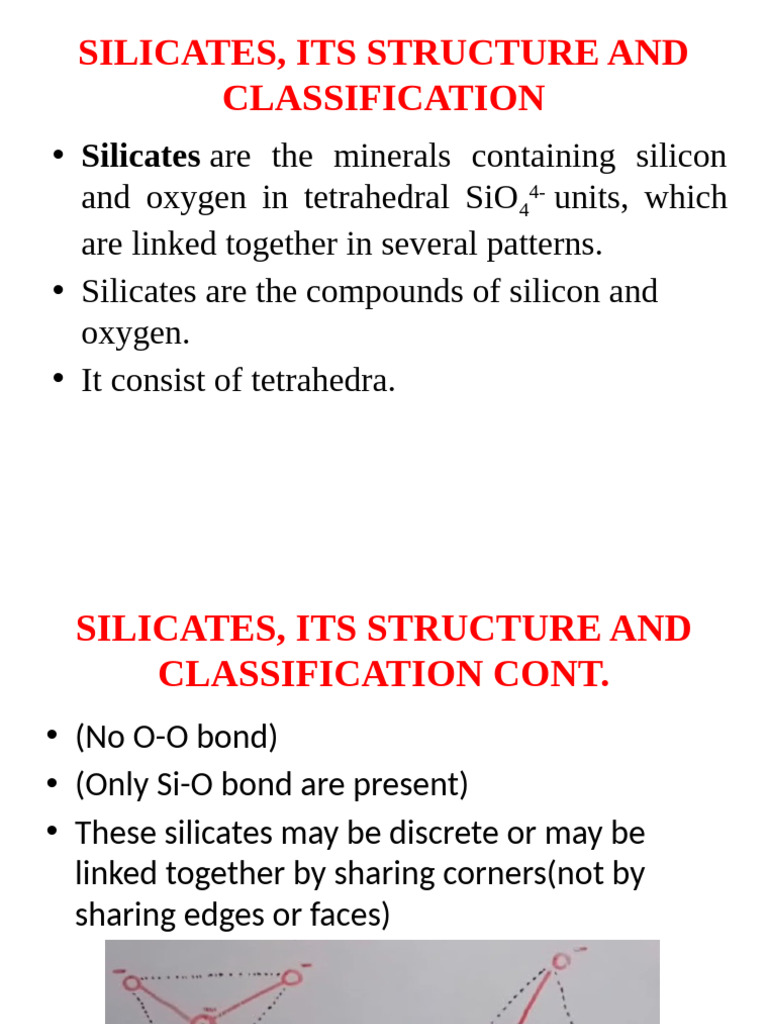 Silicates, Structure and Classification | PDF | Minerals | Silicon Dioxide