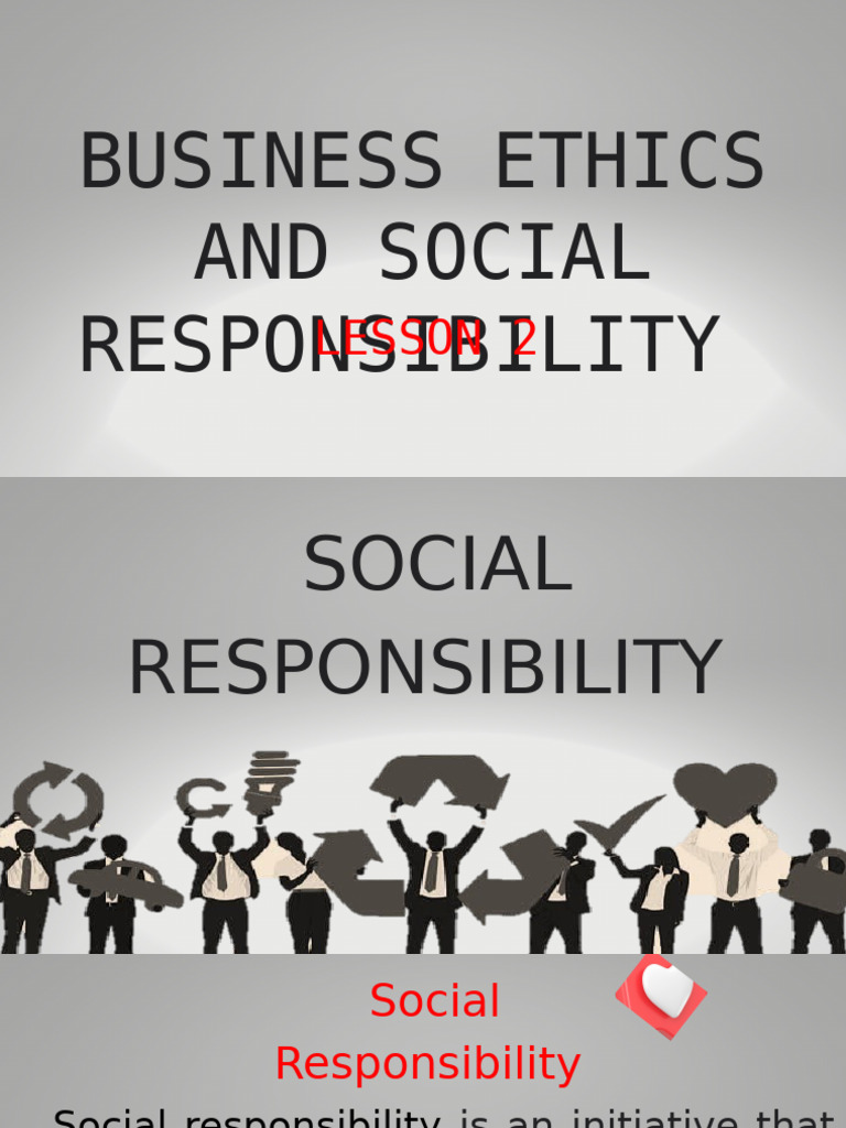 Social Responsibility in Business Ethics | PDF | Employment | Business ...