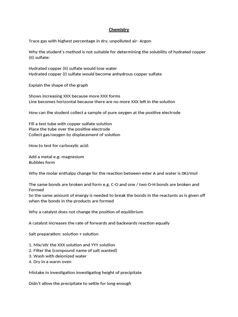 Chemistry Concepts and Experiments Explained | PDF | Chemical Reactions ...