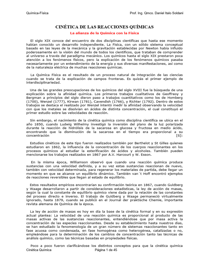Cinetica quimica | PDF | Calor | Catálisis