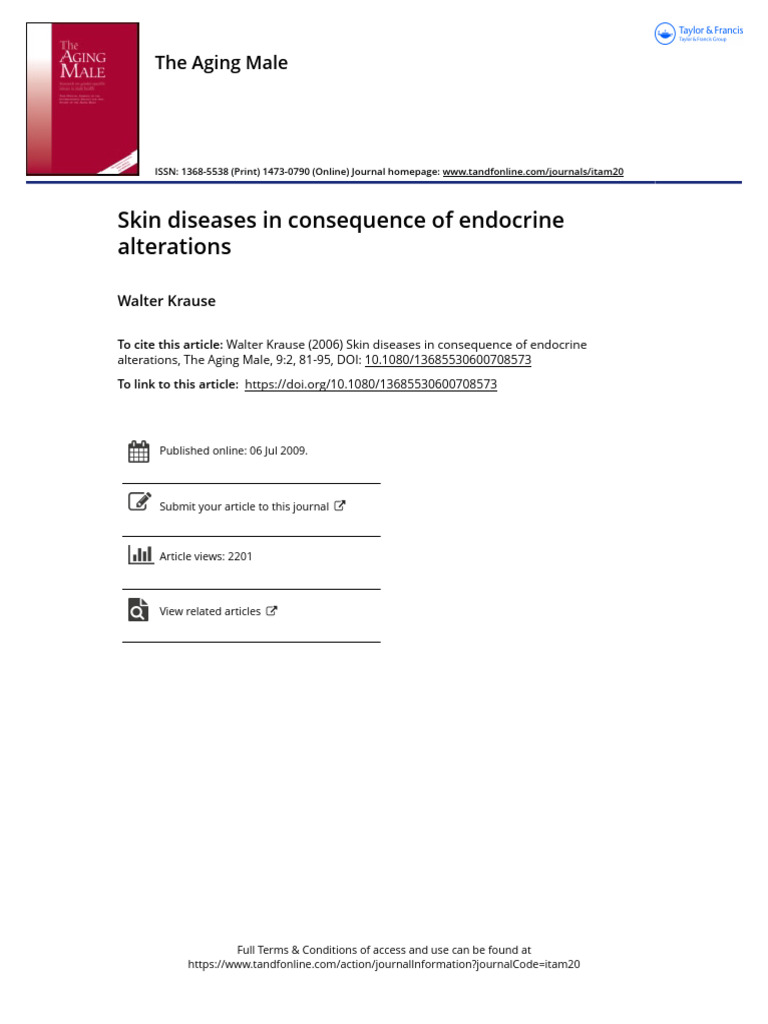 Skin diseases in consequence of endocrine alterations | PDF | Wound ...