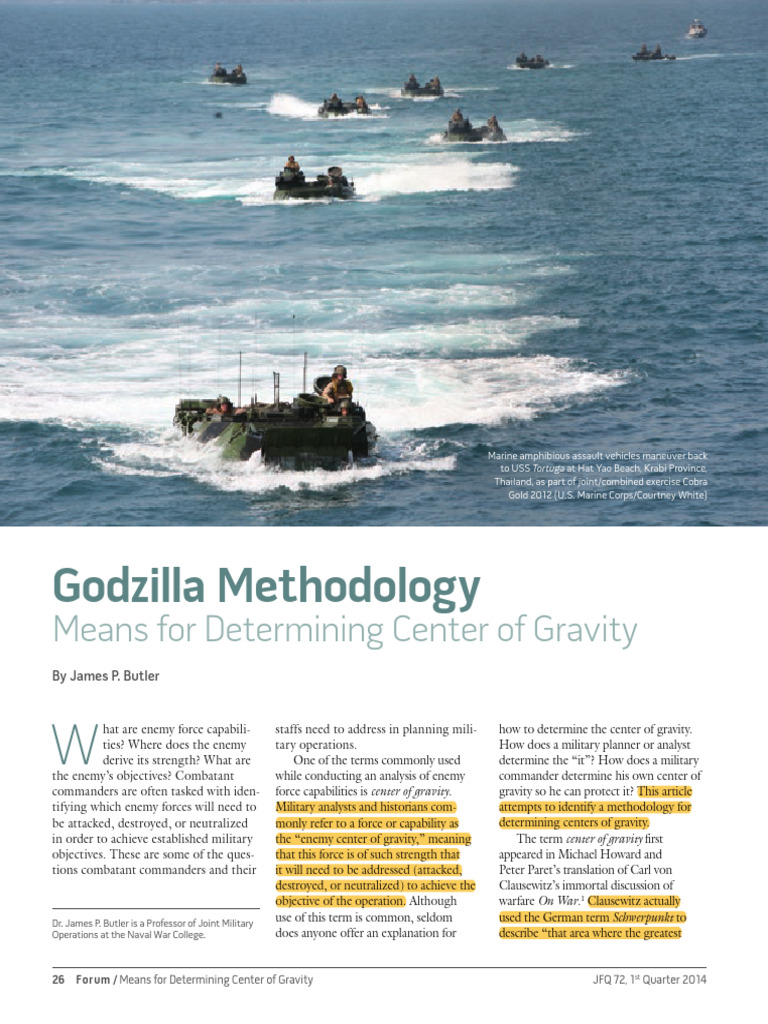 Analyzing Military Center of Gravity | PDF | Cruiser | Amphibious Warfare