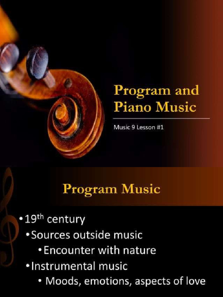 Program & Piano, Music | PDF
