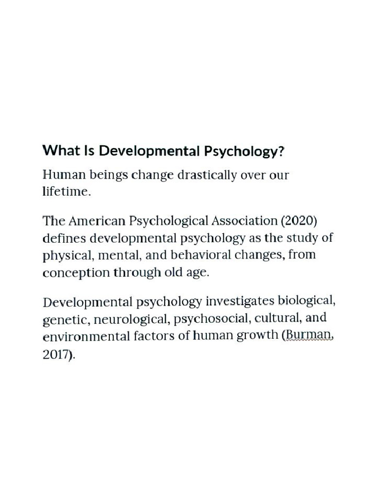 Intro and History of Developmental Psy | PDF