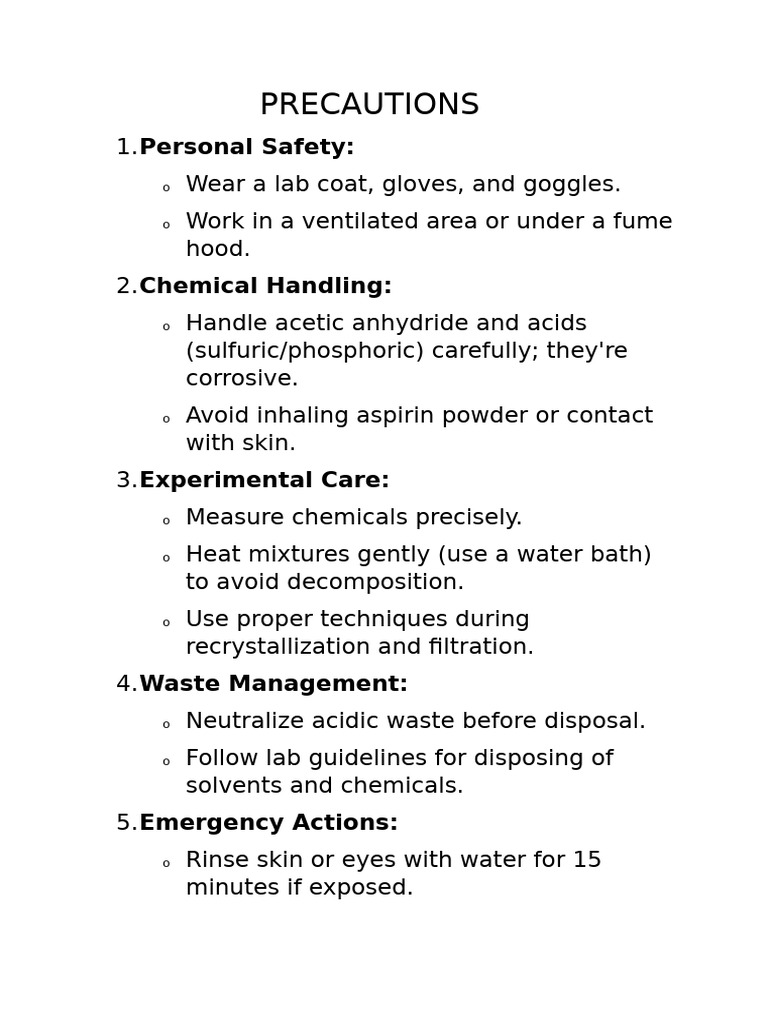 Precautions | PDF