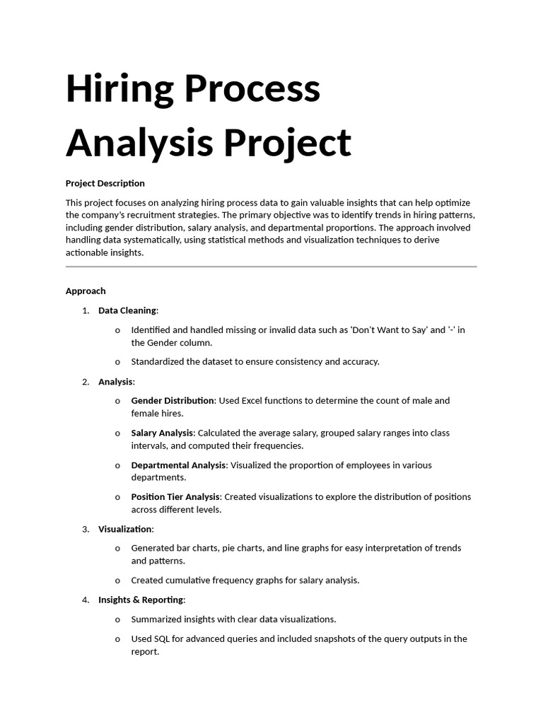 Hiring Process Analysis Project | PDF | Data | Microsoft Excel