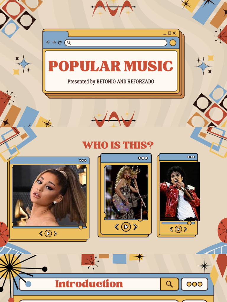 Colorful Creative Retro Group Project Presentation | PDF | Ballad | Pop ...