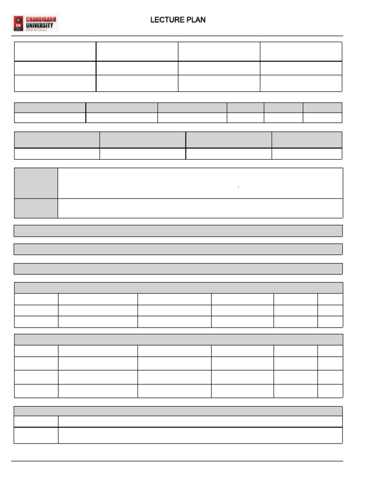LecturePlan CS201 24CSH-101 | PDF | C (Programming Language) | Computer Engineering