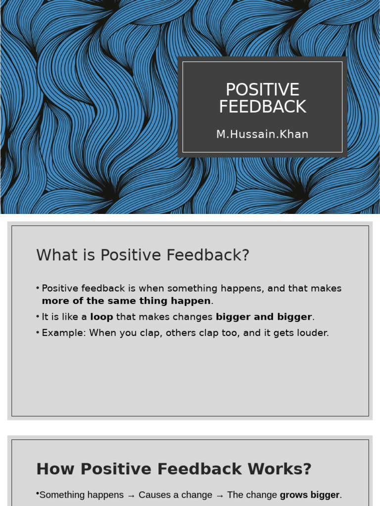 Positive Feedback | PDF