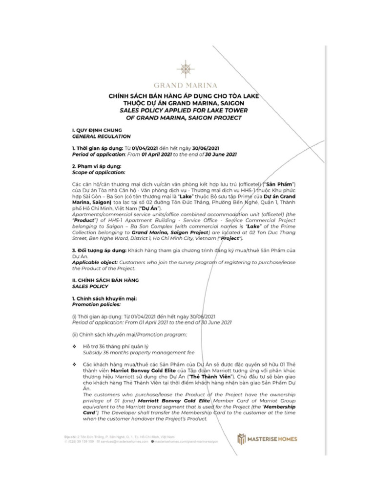 GMS - CSBH Tòa Lake | PDF