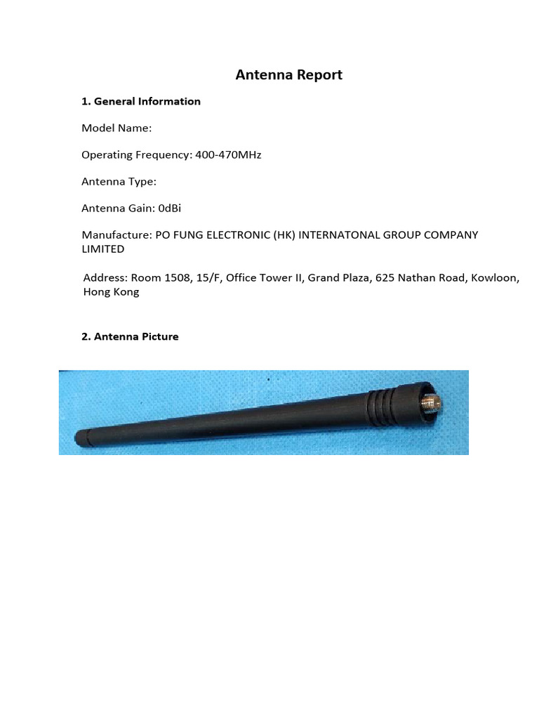 Antenna Report 6752365 | PDF