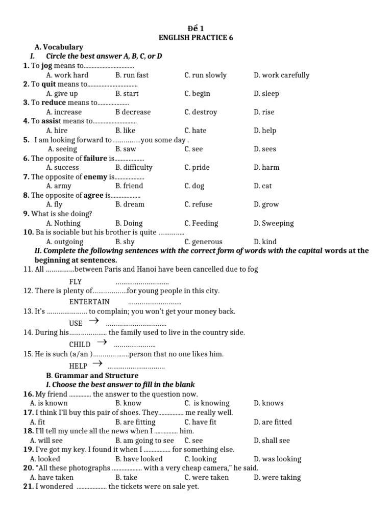 English Vocabulary and Grammar Practice | PDF | Wiki | Wikipedia
