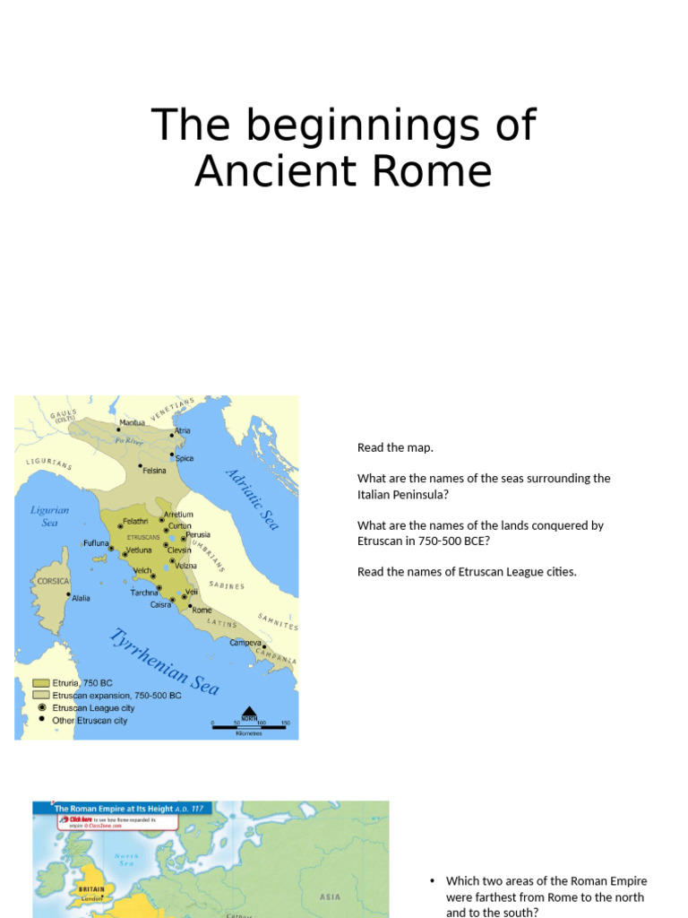 The Beginnings of Ancient Rome | PDF