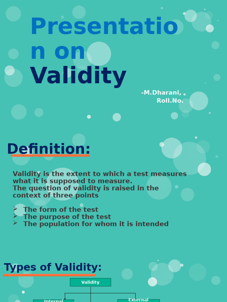 On Validity and Its Types | PDF | Validity (Statistics) | Behavioural Sciences