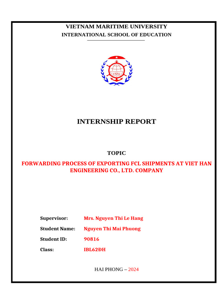 4 - Internship Report Format | PDF | Cargo | Containerization