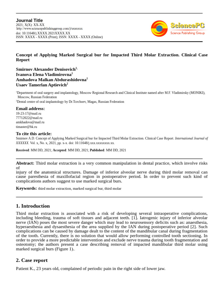 Manuscript_Template (1) | PDF | Surgery | Medical Specialties