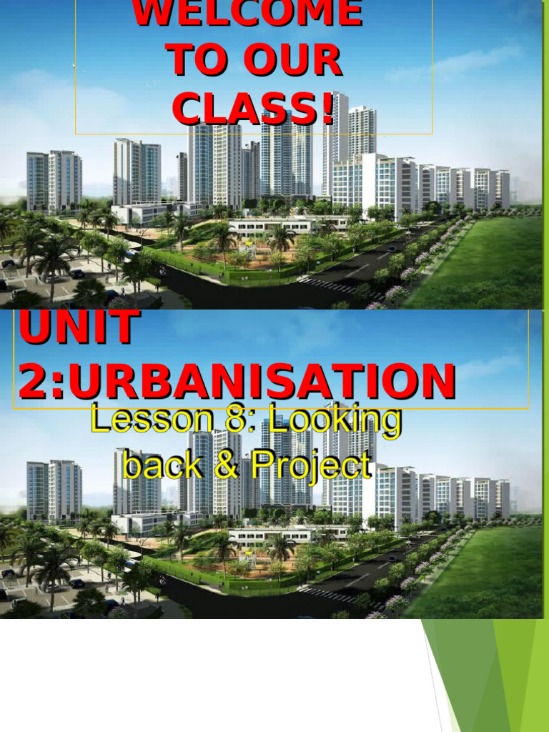 Unit 2 Urbanisation Lesson 8 Looking Back and Project | PDF