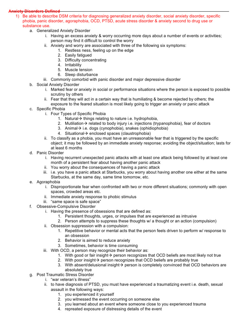 Understanding Anxiety Disorders and Diagnosis | PDF | Anxiety ...